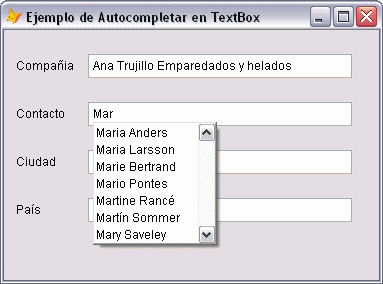 Comunidad de Visual FoxPro en Español: Autocompletar en Cuadros de ...